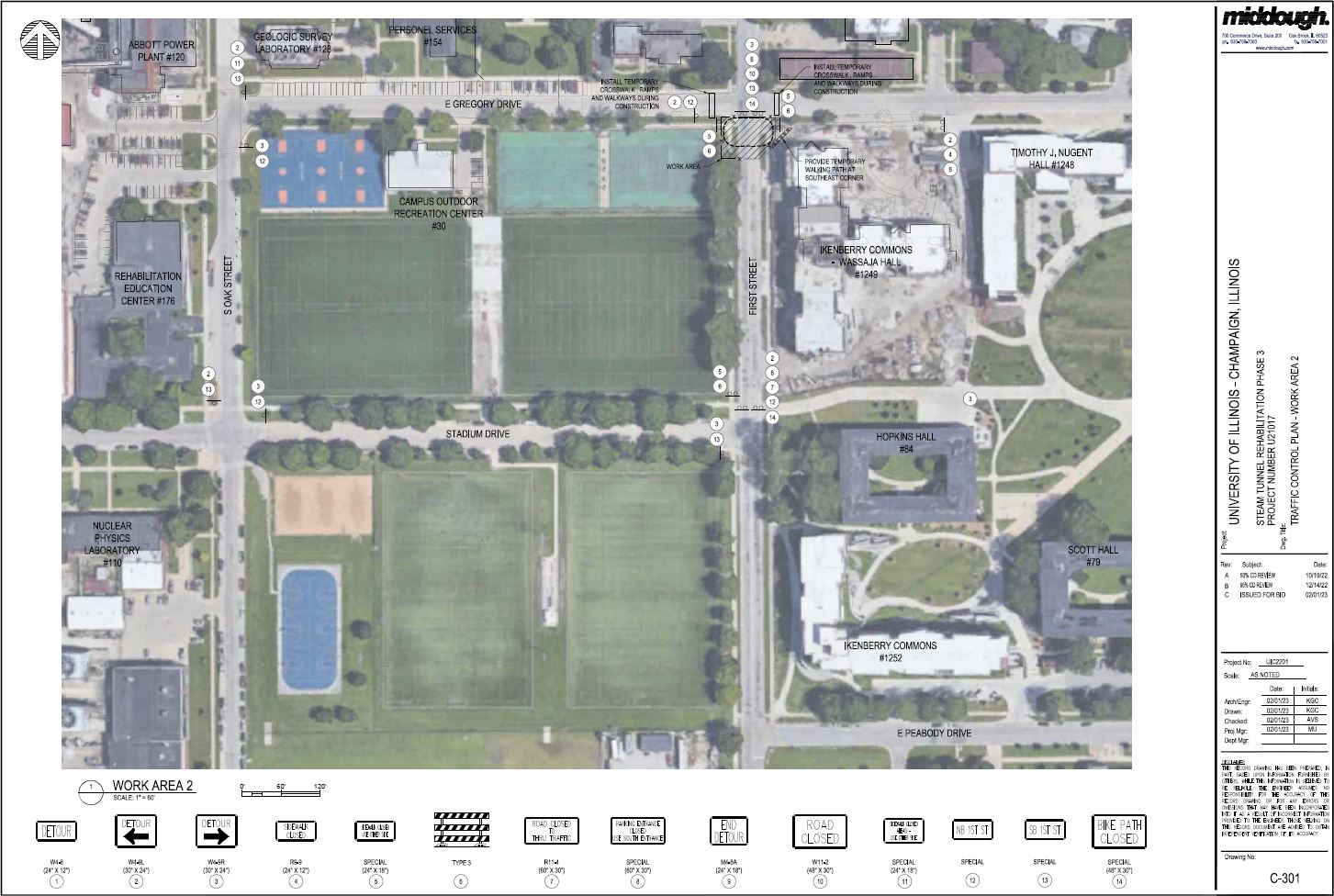 First Street from Gregory Drive to Stadium Drive will be closed from ...